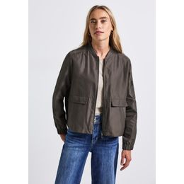 Blouson Street One, Damen, Gr. 34, nomad braun, Stoff, Obermaterial: 100% Polyester; Futter: 100% Polyester, unifarben, normal normal, Rundhals, elastischer Bund, Jacken, mit Elastikbund an den Ärmeln