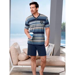 King´S Club Schlafanzug KINGS CLUB, Herren, Gr. 48/50, blau (marine, blau), 100% Baumwolle, Homewear-Sets