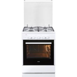 Amica Gas-Standherd "SHGG 910 100 W", Energieeffizienz: A (A+++-D), schwarz-weiß (weiß, schwarz), Herdsets, Einhand-Funkenzündung