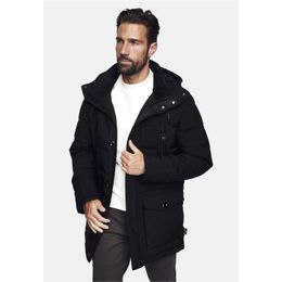 Parka NEW CANADIAN "Thinsulate-Funktionsparka", Herren, Gr. 28, schwarz, 100% Polyester, unifarben, lang, ohne Ausschnitt, Jacken Parka, mit Fleece-Einsatz am Innenkragen