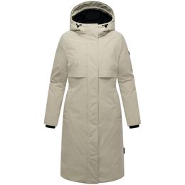 Wintermantel Navahoo "Eismelodie 14", Damen, Gr. S (36), grau, Obermaterial: 100% Polyester; Innenfutter: 100% Polyester; Wattierung: 100% Polyester; &Auml;rmelfutter: 100% Polyester, figurumspielend ca. Mitte Knie, hoch geschlossener Ausschnitt, &Auml;rmel ohne &Auml;rmelschlitz Rippb&uuml;ndchen, M&auml;ntel Wintermantel, Winter Parka mit Kapuze
