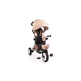 Byox Tricycle Flexy Lux 3 in 1 Dreirad, klappbar, Gummireifen, drehbarer Sitz beige