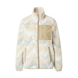 Iriedaily Fleecejacke 'Arkta' Damen Gr&ouml;&szlig;e XL beige / taubenblau / wei&szlig;