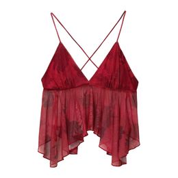 Pull&Bear Pull&bear Top Damen Gr&ouml;&szlig;e M rot / rubinrot / schwarz
