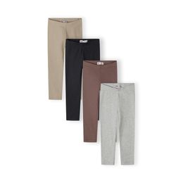 MINOTI Leggings M&auml;dchen Gr&ouml;&szlig;e 116/122 beige / braun / grau / schwarz