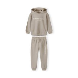 MINOTI Jogginganzug Jungen Gr&ouml;&szlig;e 158/164 hellbeige / taupe