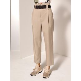 WITT Damen Bundfaltenhose in gewebter Qualit&auml;t, beige, Gr&ouml;&szlig;e 40