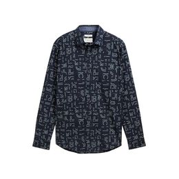 Tom Tailor Hemd Herren Größe XXXL marine / grün / weiß