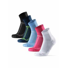 DANISH ENDURANCE Sportsocken Herren Größe 43/47 hellblau / dunkelblau / pink / schwarz / weiß
