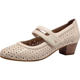Jana Damen Pumps mit Ristriemen sand, Gr&ouml;&szlig;e 39