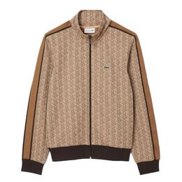 Lacoste Sweatjacke 'Paris' Herren Größe XS dunkelbeige / braun / schwarz
