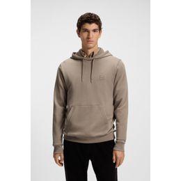 Kapuzensweatshirt BOSS Orange "Wetalk", Herren, Gr. 5XL, gr&uuml;n (open gr&uuml;n346), Sweatware, Obermaterial: 100% Baumwolle, regular fit h&uuml;ftlang, hoch geschlossener Ausschnitt, weit B&uuml;ndchen, Sweatshirts, mit gesticktem BOSS Markenlabel