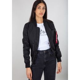 Bomberjacke Alpha Industries "MA-1 TT Light W", Damen, Gr. L, schwarz, Obermaterial: 100% Nylon;Innenmaterial: 100% Nylon, Jacken Bomberjacke