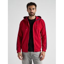 Kapuzensweatjacke JCC "310212092", Herren, Gr. L, rot, 60% Baumwolle, 40% Polyester, Sweatjacken