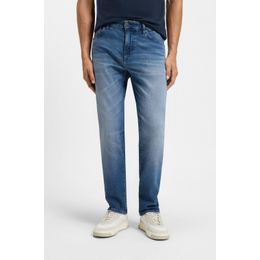 Regular-fit-Jeans BOSS Orange "Re Maine", Herren, Gr. 30, Länge 32, bright blau431, Denim/Jeans, Obermaterial: 99% Baumwolle, 1% Elasthan, unifarben, regular fit lang, Jeans, mittlere Bundhöhe, gerade Passform, authentische Waschung