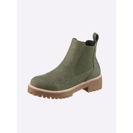 Heine Witt Damen Stiefelette, khaki, Gr&ouml;&szlig;e 39