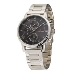 Tommy Hilfiger Uhr 'DRESSED UP QUARZ MULTIFUNKTION' Herren Gr&ouml;&szlig;e One Size anthrazit / silber