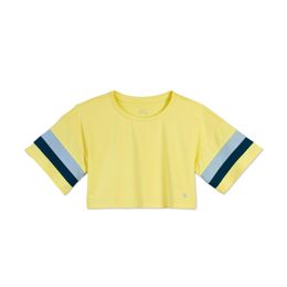 Tchibo - Kinder-Cropped-Funktionsshirt mit recyceltem Material - Mädchen - Gr. 134/140 - gelb