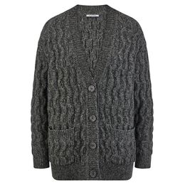 Peter Hahn - Strickjacke, grau, Gr. 44/46 - Wolle