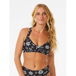 Rip Curl Bikini-Oberteil in Schwarz/ Wei&szlig; - 65% | Gr&ouml;&szlig;e L | Damen-bademode