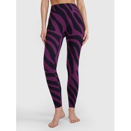 4F Funktionsleggings in Lila/ Schwarz - 60% | Gr&ouml;&szlig;e M | Damen-sporthosen