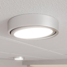 Prios Uvan LED-Deckenlampe neigbar, rund, chrom