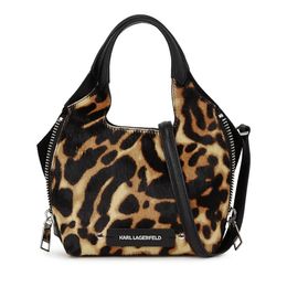 K by KARL LAGERFELD Karl Lagerfeld Shopper - K/Hardware Mini-Tote Bag mit Leopardendesign - Gr. unisize - in Leopardfarben - f&uuml;r Damen