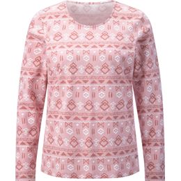 CR&Eacute;ATION L Damen Print-Shirt mit paspeliertem Rundhals-Ausschnitt hortensie-bedruckt Gr&ouml;&szlig;e 54