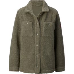 Damen Jackenblazer aus Fleece khaki, Gr&ouml;&szlig;e 40