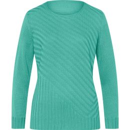 CR&Eacute;ATION L Damen Langarm-Pullover blaugr&uuml;n Gr&ouml;&szlig;e 46