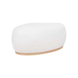 House Nordic Pouf MANHATTAN Weiß Bouclé Oval 88x54 cm | Gr.: onesize