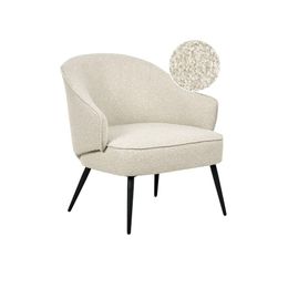 Beliani Sessel KAYLA in Beige/Schwarz - (W) 70 x (H) 77 x (L) 76 cm | Gr.: onesize