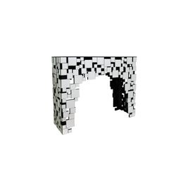 Salesfever Konsolentisch 111x91 cm modernes Mosaikdesign aus Spiegelglas in Verspiegelt | Gr.: onesize
