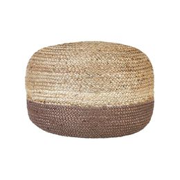 Beliani Pouf DUKI in /Braun/Beige - (W) 50 x (H) 40 x (L) 50 cm | Gr.: onesize