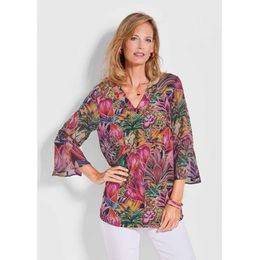 GOLDNER Bunte Tunika mit floralem Print in bunt / gemustert | Gr.: 48