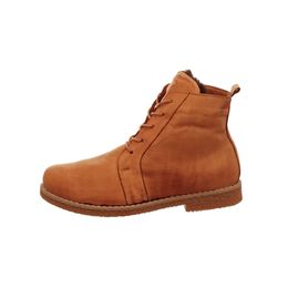 Esgano Damenschnürrstiefel warm flach Da.-Stiefelette in Braun | Gr.: 37