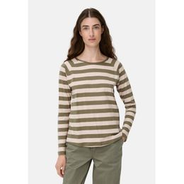 Camel Active Gestreiftes Langarmshirt mit Raglan&auml;rmeln in Lilarosa | Gr.: XXS