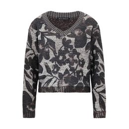 Betty Barclay Grobstrick-Pullover mit Pailletten in Beige/Braun | Gr.: 48