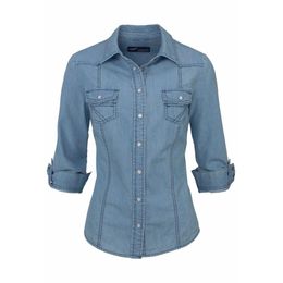 Arizona Jeansbluse in bleached | Gr.: 48