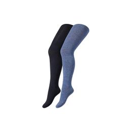 Camano Strumpfhose 2er Pack ca-soft in gray blue | Gr.: 134-146