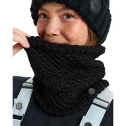 Multifunktionstuch Roxy "Blizzard Collar", Damen, schwarz, 70% recyceltem Polyester, 30% Modacryl, Modetücher