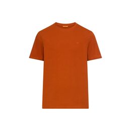T-Shirt Camel Active, Herren, Gr. 4XL, braun (cinnamon), Jersey, Obermaterial: 100% Baumwolle, bestickt, unifarben, normal hüftbedeckend, Rundhals, Shirts, mit Logo-Stickerei