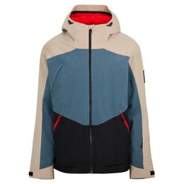 Skijacke Ziener "TOBIN-Z jacket man", Herren, Gr. 46, schwarz (iron sky cordunkelschwarz), Obermaterial: 100% Polyester (recycelt); Futter: 100% Polyester; Futter 2: 100% Polyamid; Wattierung: 100% Polyester (recycelt), Jacken