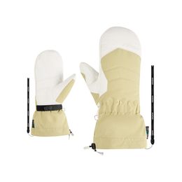 Skihandschuhe Ziener "KILATI-Z AS AW MITTEN", Damen, Gr. 7.5, sage leaf, Materialmix, Handschuhe