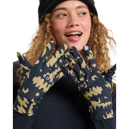 Snowboardhandschuhe Roxy "Hydrosmart", Damen, Gr. XL, fennel seed big flower, Kunstfaser, Handschuhe