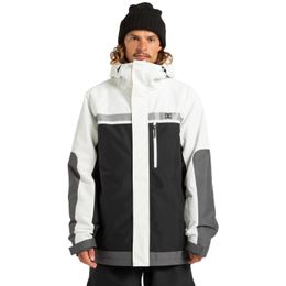 Snowboardjacke DC Shoes "Defiant 10K", Herren, Gr. L, weiß, schwarz, 100% Polyester, Jacken