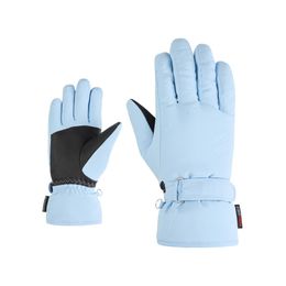 Skihandschuhe Ziener "KEVA-Z PR glove lady", Damen, Gr. 8, blau (arctic sky), Obermaterial: 100% Polyester; Innenseite: 100% Polyester; Futter: 100% Polyester; Wattierung: 100% Polyester, Handschuhe