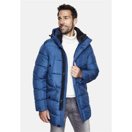 Steppjacke NEW CANADIAN, Herren, Gr. 32, royalblau, 100% Polyester, unifarben, lang, ohne Ausschnitt, Jacken Steppjacke, mit abnehmbarem Innenkragen