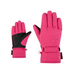 Skihandschuhe Ziener "LAMONIA-Z PR glove junior", M&auml;dchen, Gr. 4,5, rosa (pop pink), Obermaterial: 100% Polyester; Innenseite: 100% Polyester; Futter: 100% Polyester; Wattierung: 100% Polyester, Handschuhe