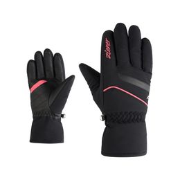 Skihandschuhe Ziener "KAIPO-Z glove lady", Damen, Gr. 7.5, schwarz.pink lily, Materialmix, Handschuhe